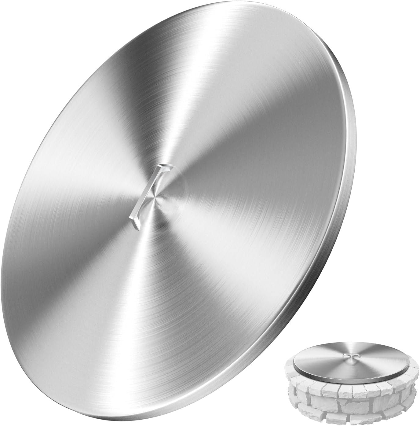 Pariplus Fire Pit Lid Round - 34 Inch 304 Stainless Steel Fire Pit ...