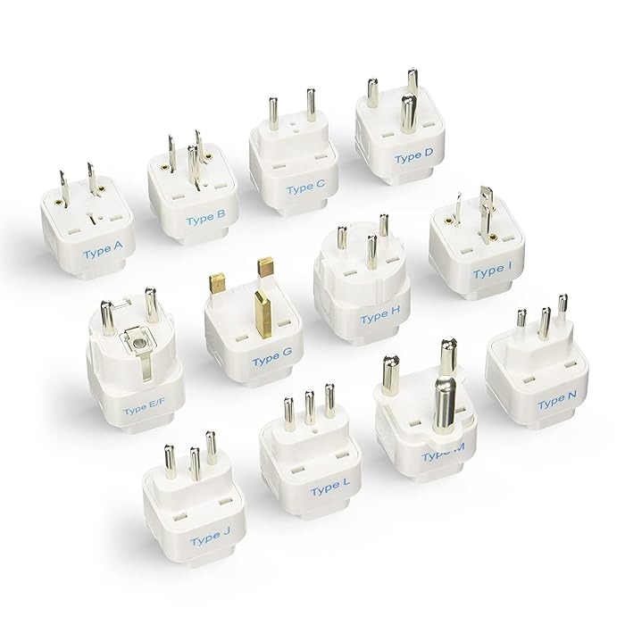 Buy Ceptics Travel Adapter with Types A-M Plugs, Travel Plug Adapter ...