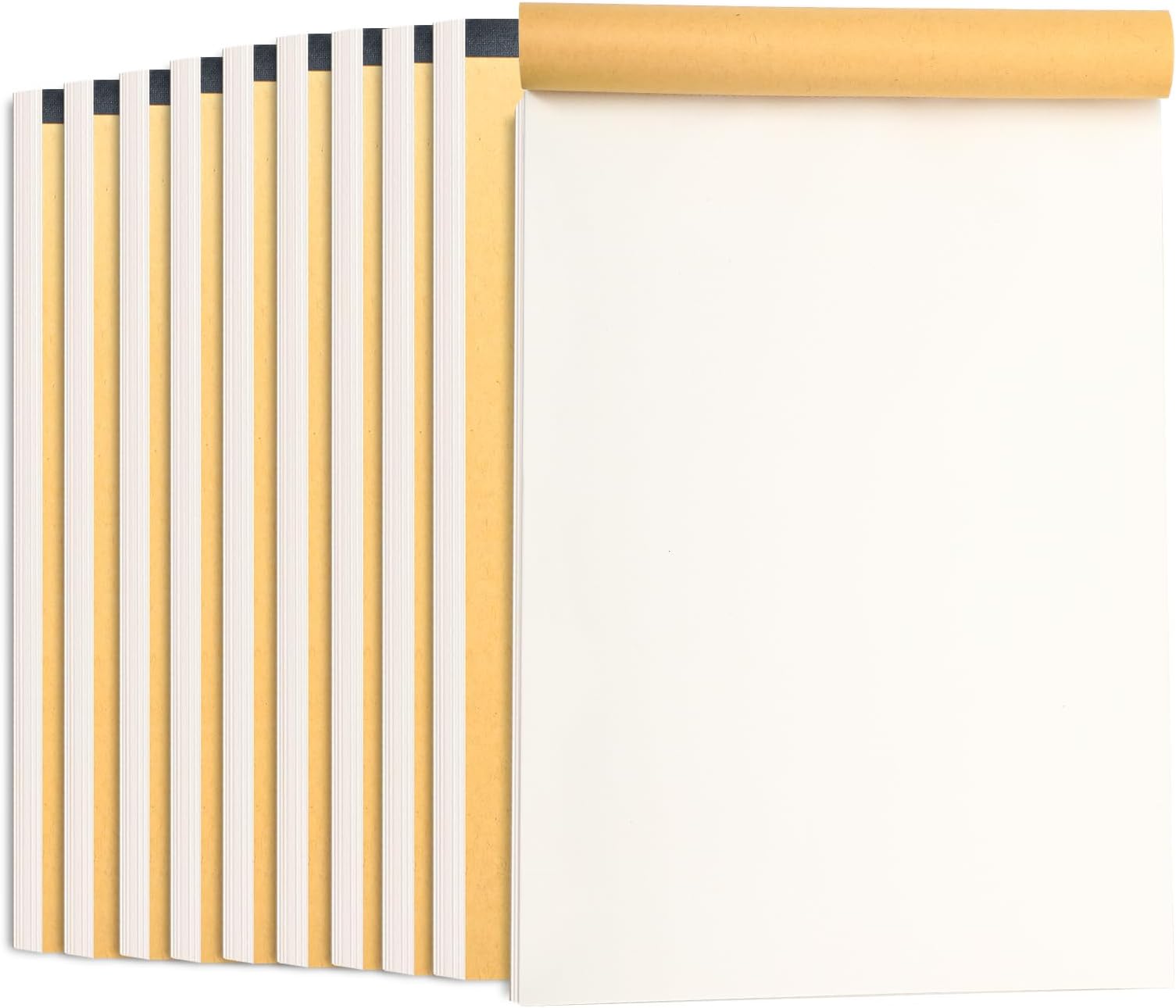 Amazon.com : miikoul 10 Pack Blank Note Pads, A5 Legal Pads, with Brown ...