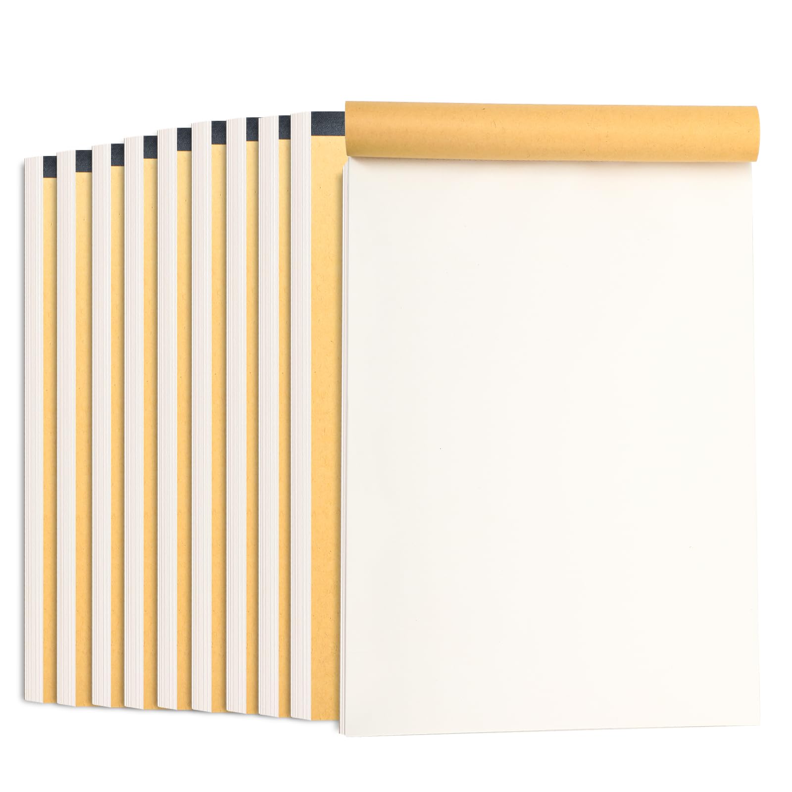 Amazon.com : miikoul 10 Pack Blank Note Pads, A5 Legal Pads, with Brown ...