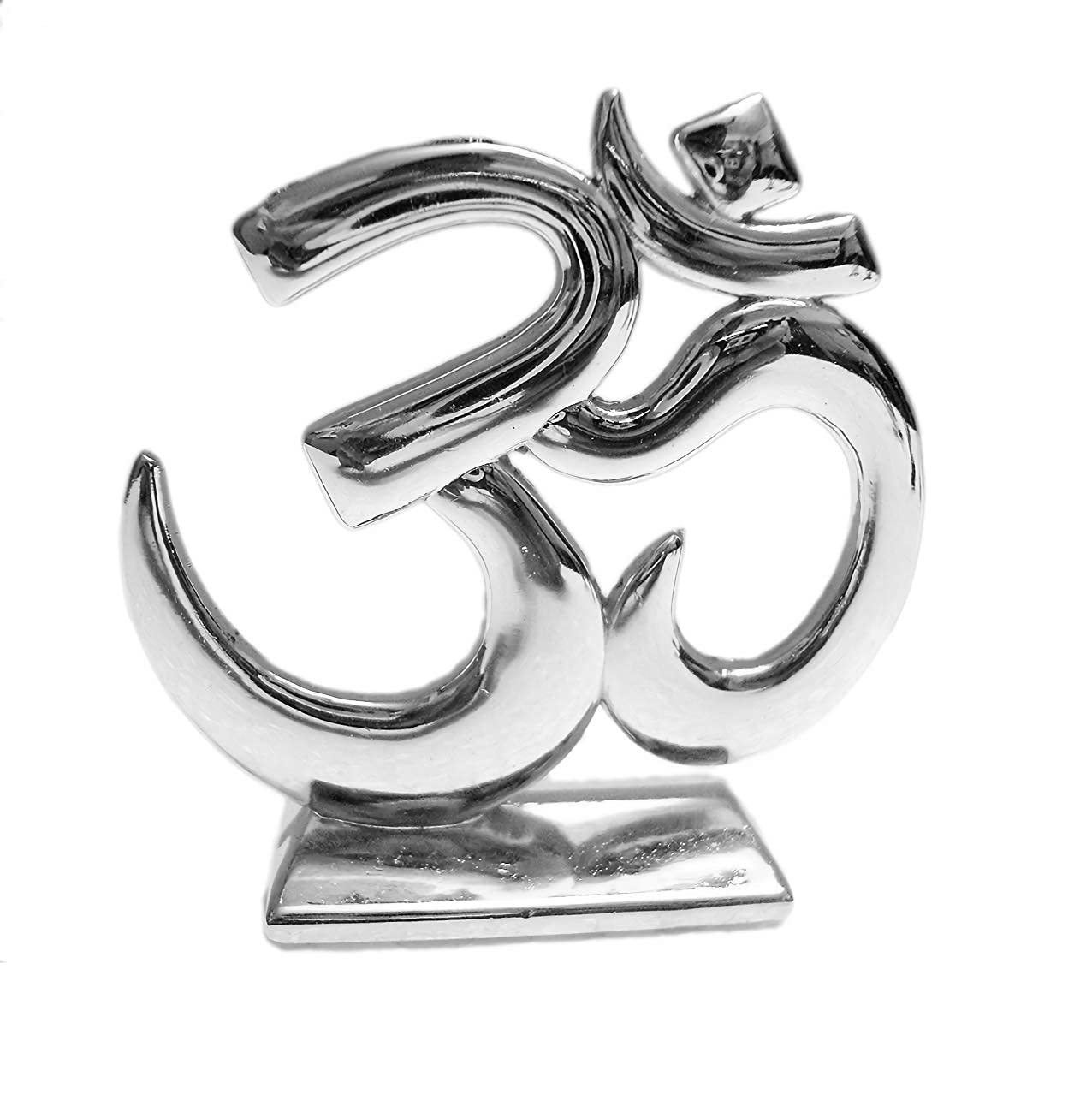 Hindu Religious Symbol OM Idol Silver Metal Statue for Car Dashboard ...