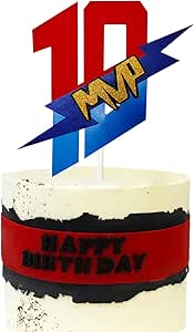 Amazon.com: Basketball MVP 10 Years Old Cake Topper - The 10th Birthday ...
