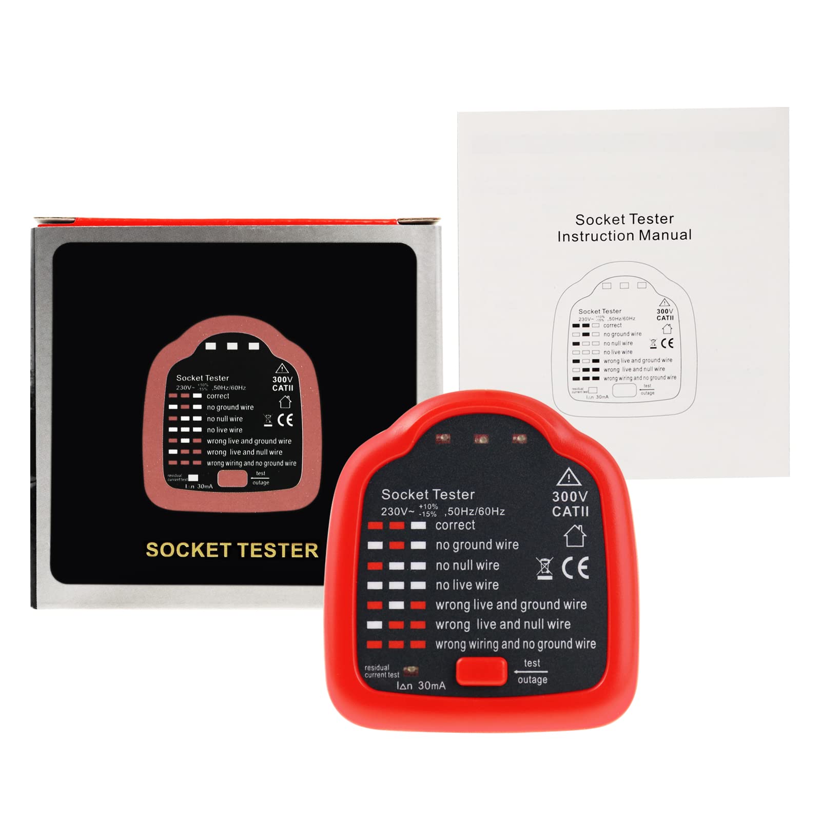 Snapklik.com : Landtek Socket Tester Voltage Power Line Indicator And ...