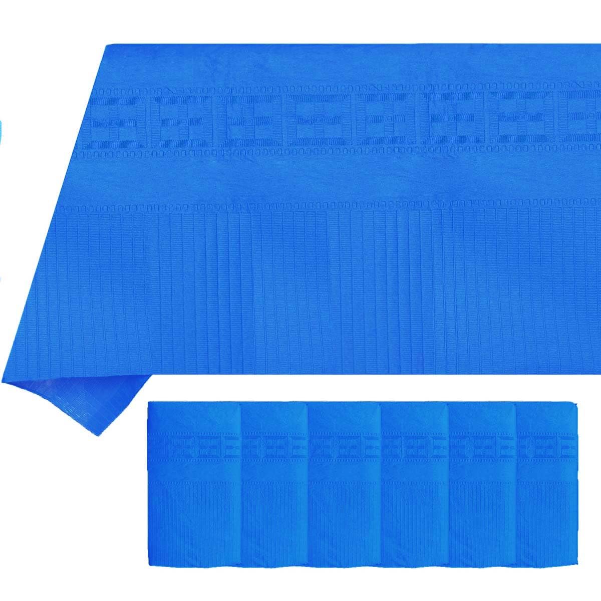 Amazon.com: TheoZemica Blue Paper Tablecloths Disposable for Rectangle ...