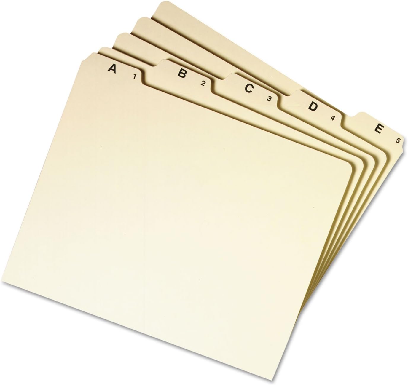 Amazon.com : Smead 50376 Recycled Top Tab File Guides Alpha 1/5 Tab ...