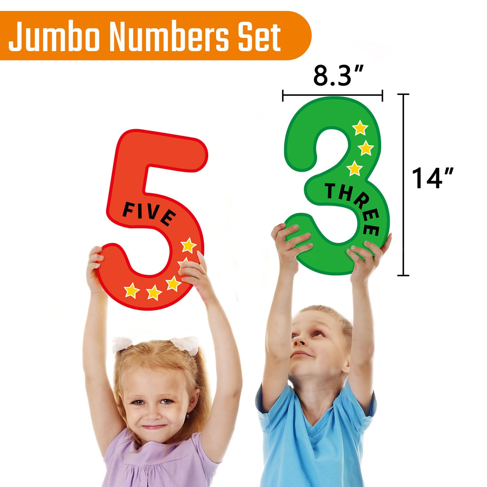 Snapklik.com : Qyeahkj Jumbo Numbers Colorful Bulletin Board ...