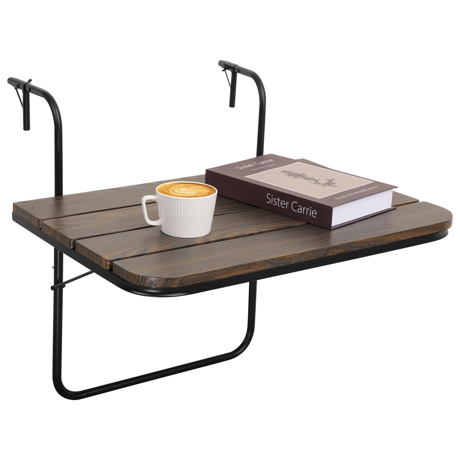 Amazon.com: FEUFOAM Balcony Railing Table Outdoor Folding Hanging Table ...