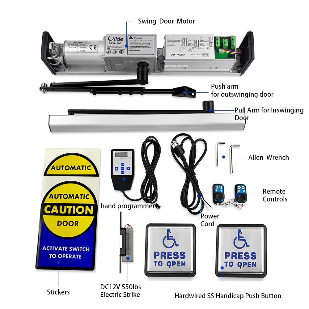 Buy Olideauto Automatic Bathroom Door Opener for Disabled with 550LBS ...