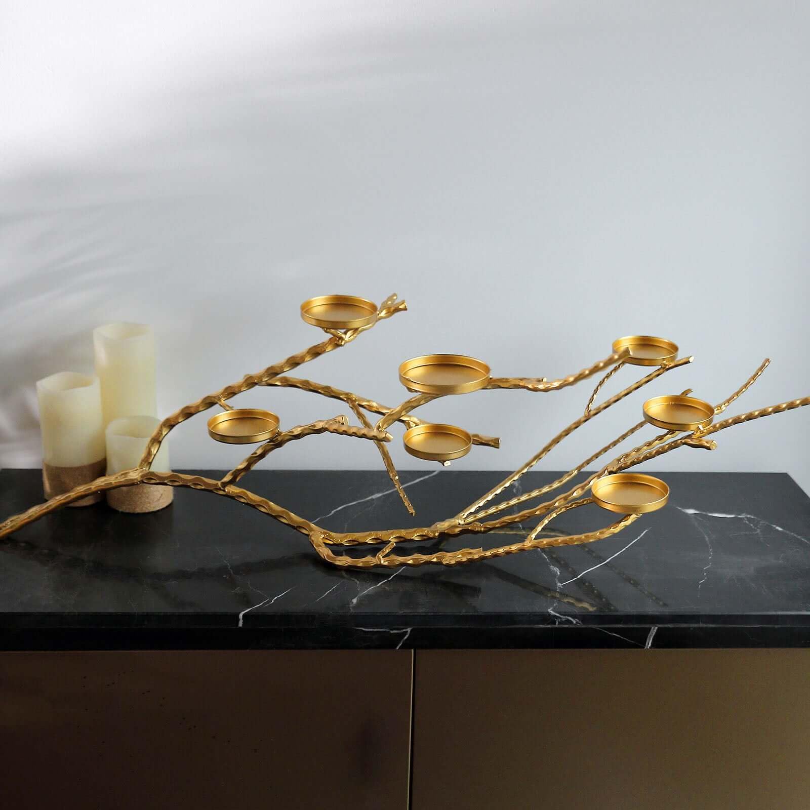 Metal Twig Tree Candle Holder Gold Manzanita Tree Candelabra 2ft By
