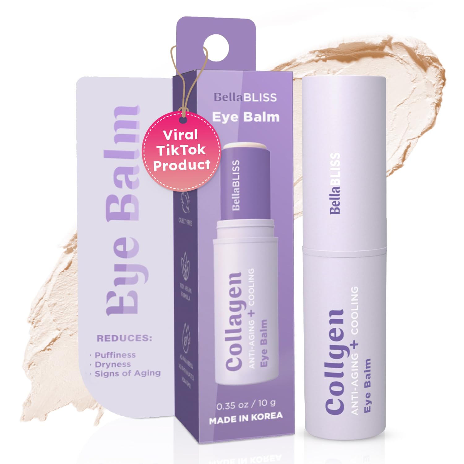Amazon.com: Bella Bliss Collagen Eye Balm Stick for Dark Circles ...