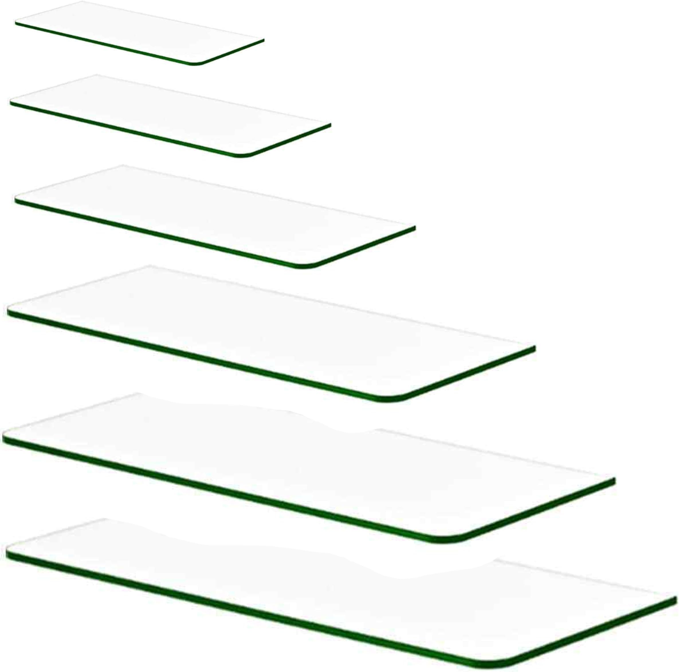 Clear Tempered Glass Shelf Panel Storage Sheet Shelving Display ...