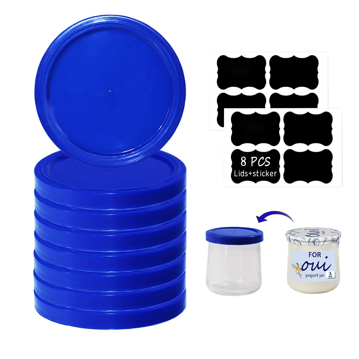 Buy Oui Yogurt Jar Lids Set, Lids for Oui Yogurt Jars, and Oui Yogurt ...