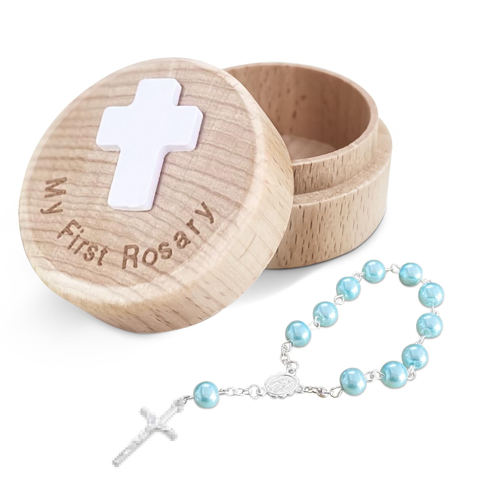 TBTFW My First Rosary, Baby Rosary Baptism Keepsake Box, Baby Rosary ...