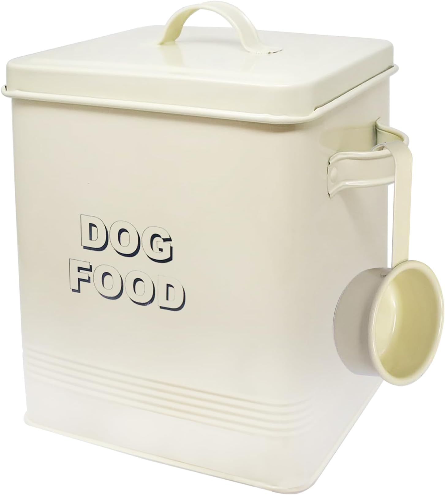 Navaris Dog Food Storage - Metal Container Bin for Pet Food with ...