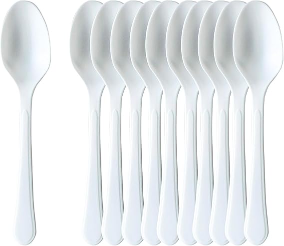 PRICE BEATER Reusable Spoons (Clear) – Pack of 50 | for Indoor and ...