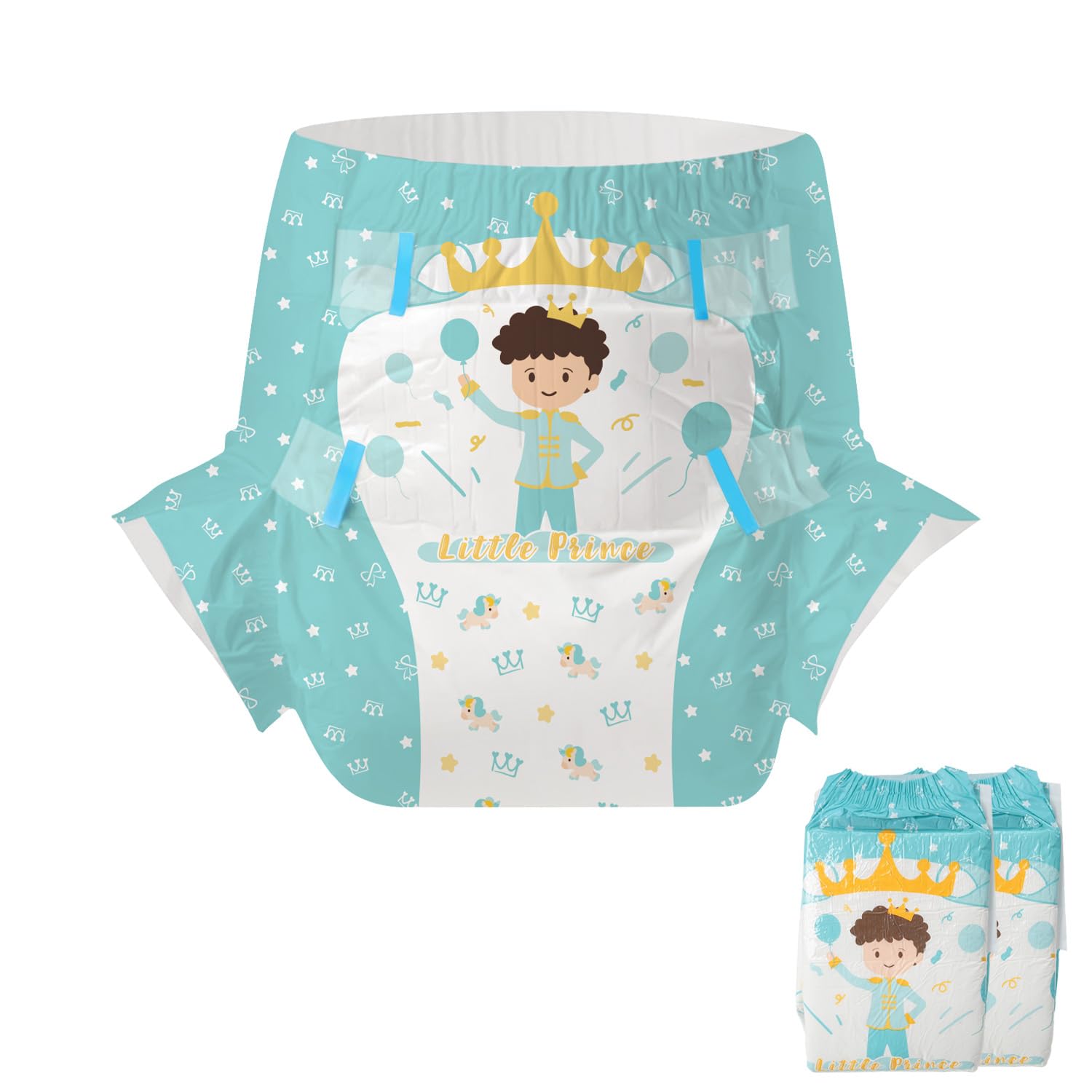 Amazon.com: CutiePlusU Adult Diapers 2 Pieces, Incontinence Briefs with ...