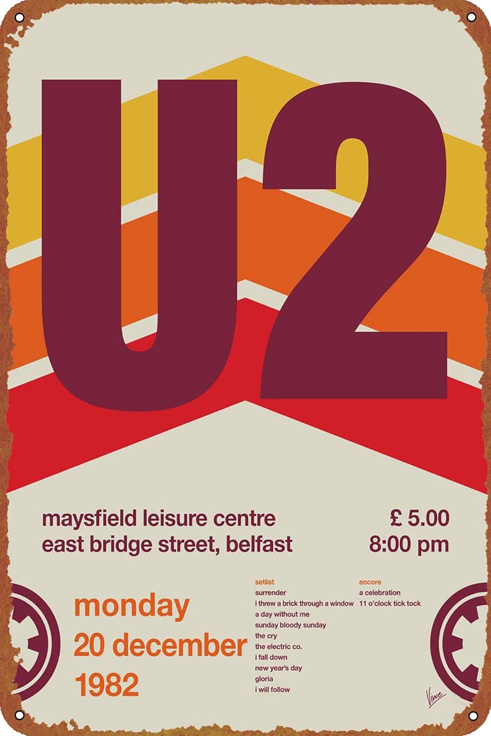 Amazon.com : Concert Posters No042 MY U2 Concert Metal Tin Sign Poster ...