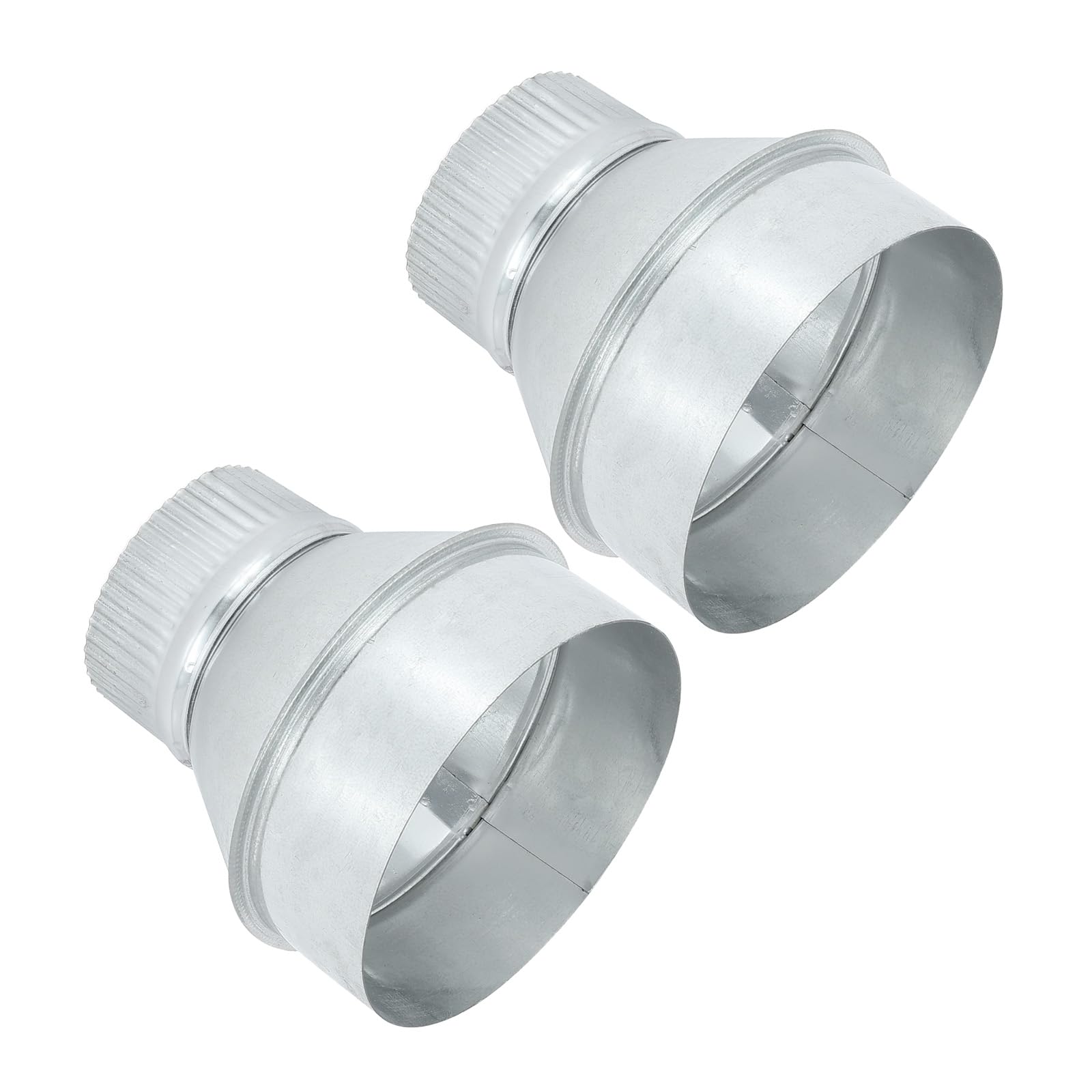 PATIKIL 5 Inch to 3 Inch Duct Reducer, 2 Pcs Galvanized Steel Round Air ...