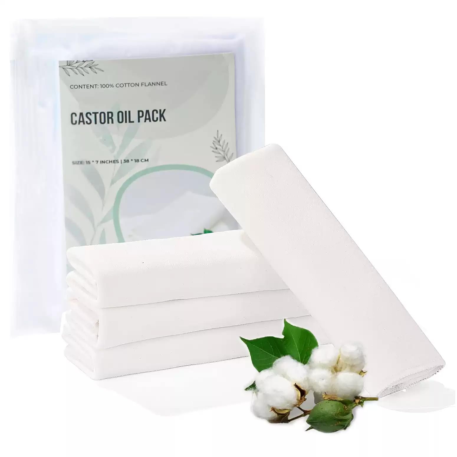 Reusable Cotton Flannel for Castor Oil Packs - Highly Absorbent ...