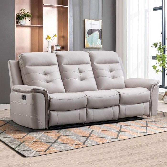 Torque - Jamie 3-Person Sofa Leatherette Manual Recliner|Recliner Sofa ...