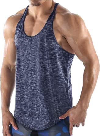 Amazon.com: COOFANDY Men's Racerback Quick Dry Muscle Tank Top ...