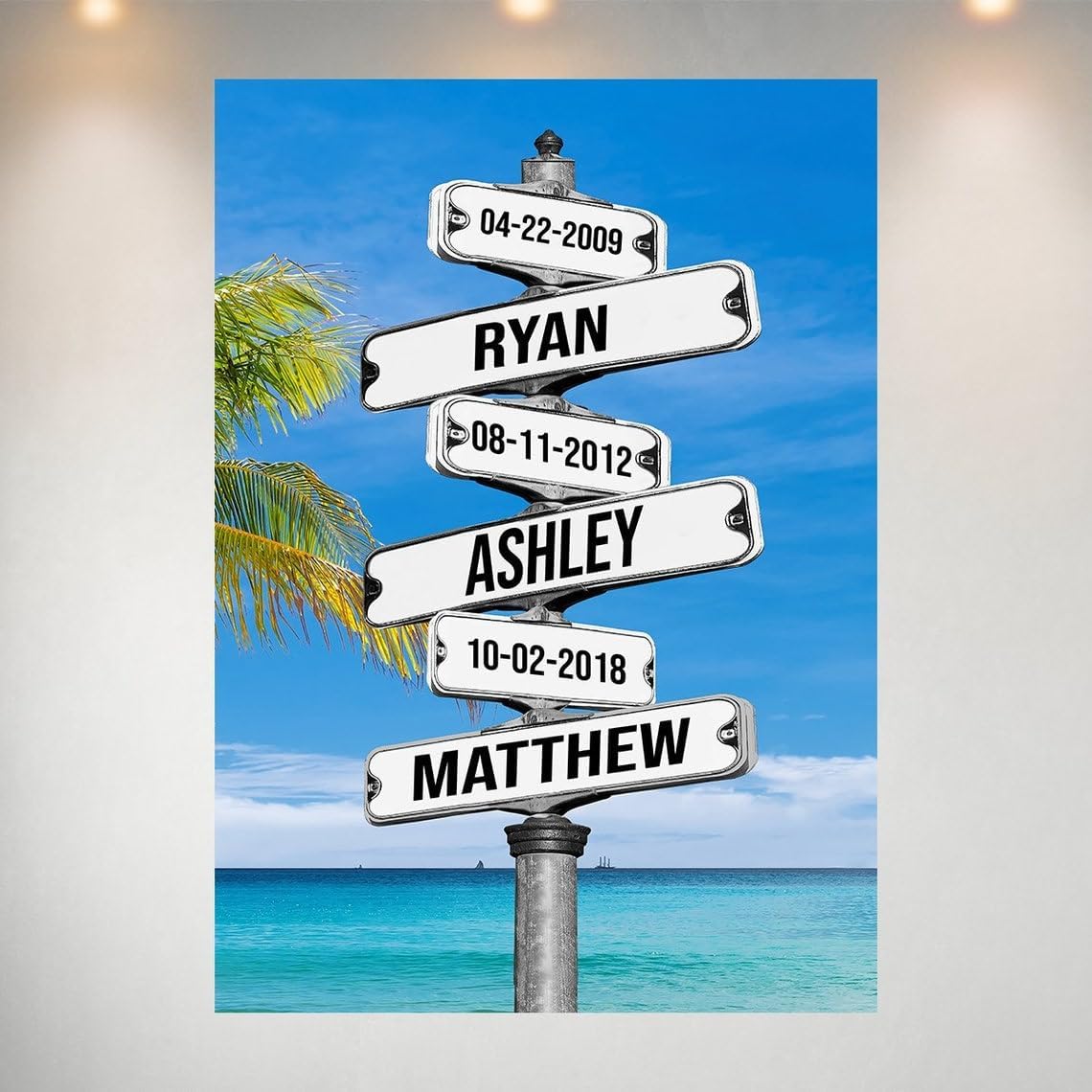 Amazon.com: Personalized Family Street Sign Canvas - Multi-Name Custom ...