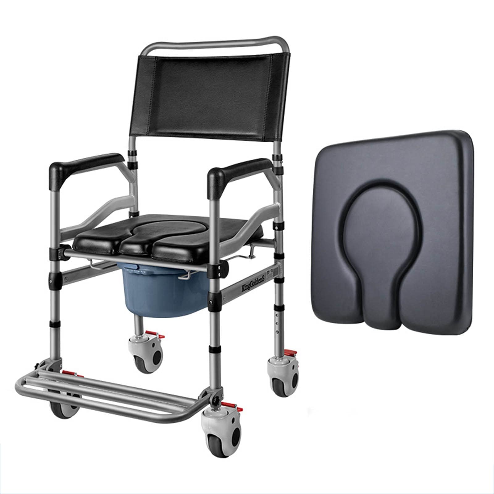 Buy Bedside Commode Chair, Wheeled Shower Commode Chair, Portable ...