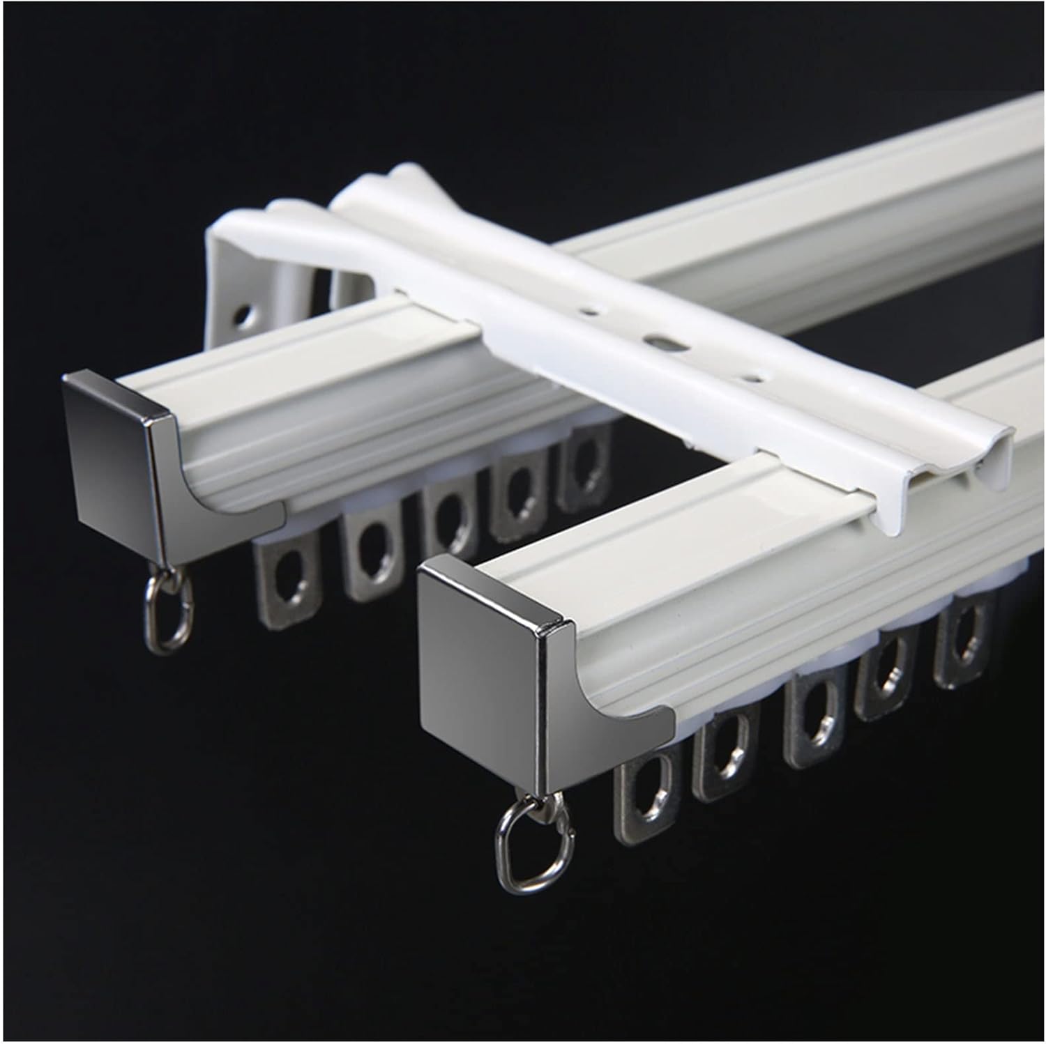 Amazon.com: Curtain Conjoined Double Tracks, Heavy Aluminum Alloy ...