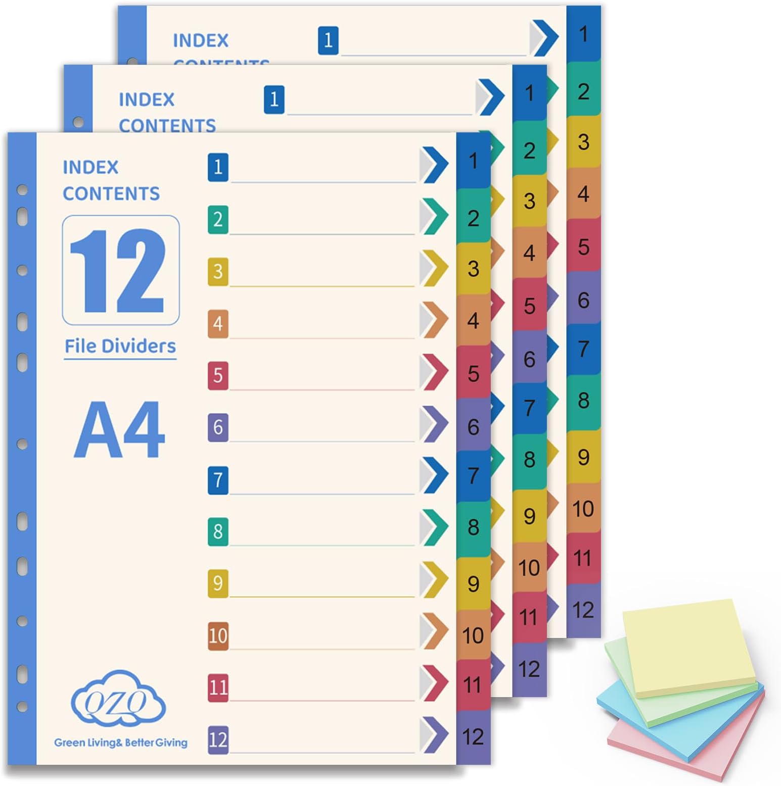 Avery 01810061 A4 IndexMaker Punched Card Dividers with Printable Tabs ...