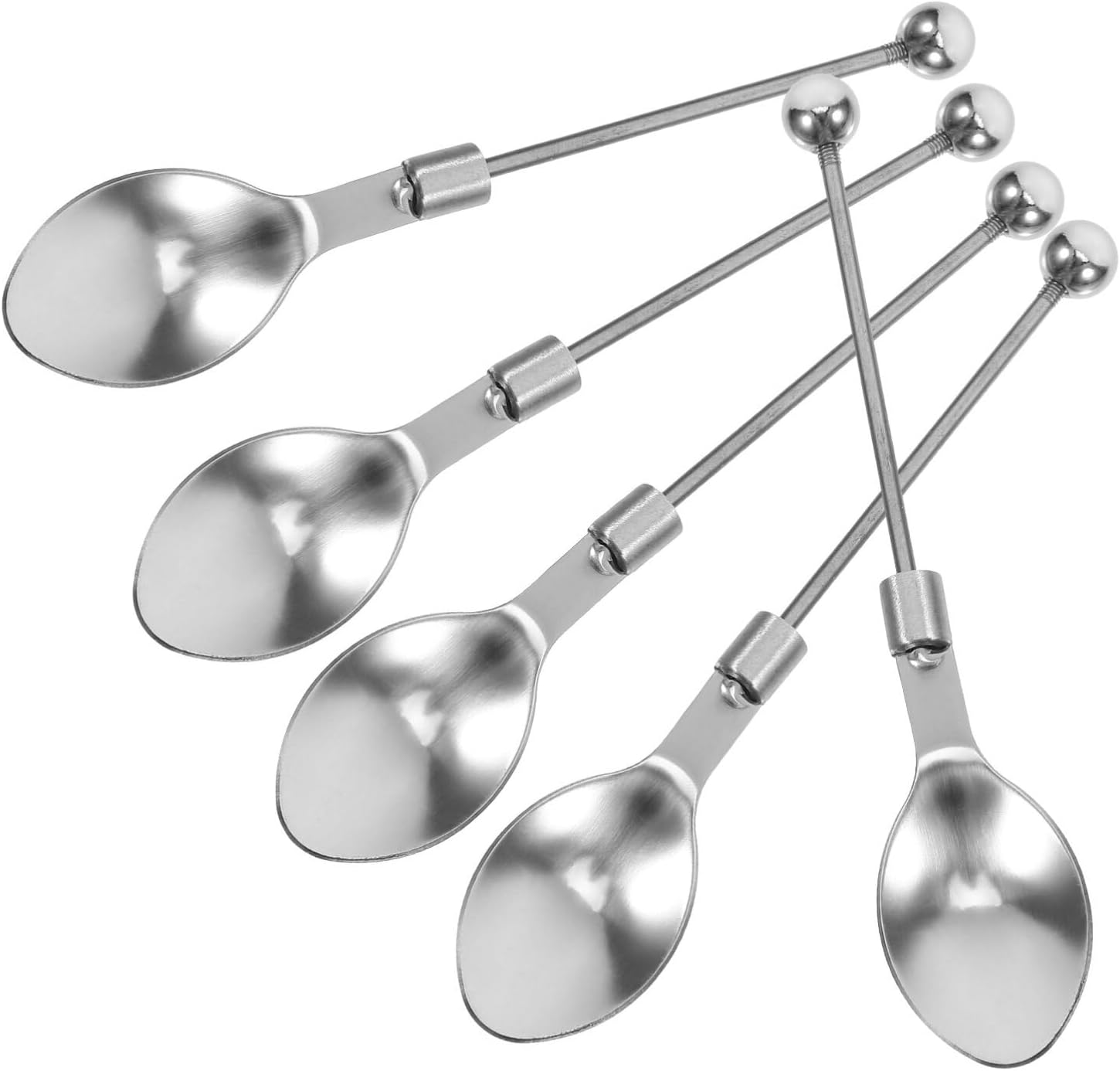 Amazon.com: HOLIDYOYO Sundae Spoons 5pcs Set Beadable Stainless Steel ...