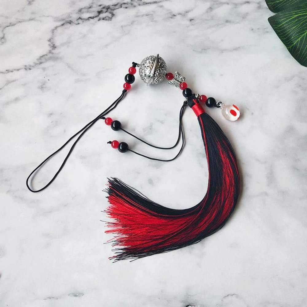 Amazon.com: Chinese Jade Pendent Beads Tassel Traditional Hanfu Ban ...