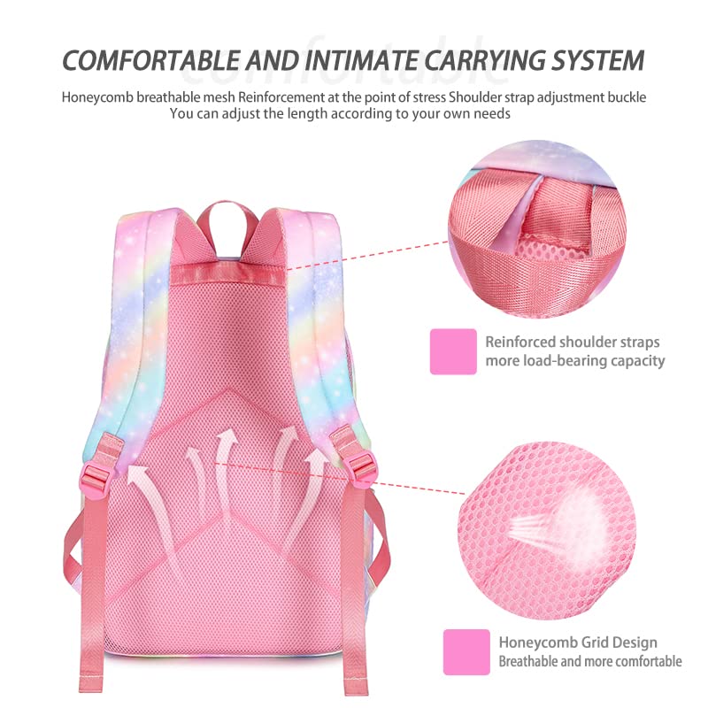 UPlee Unicorn School Backpack For Girls, Kids Elementary Bookbag And ...