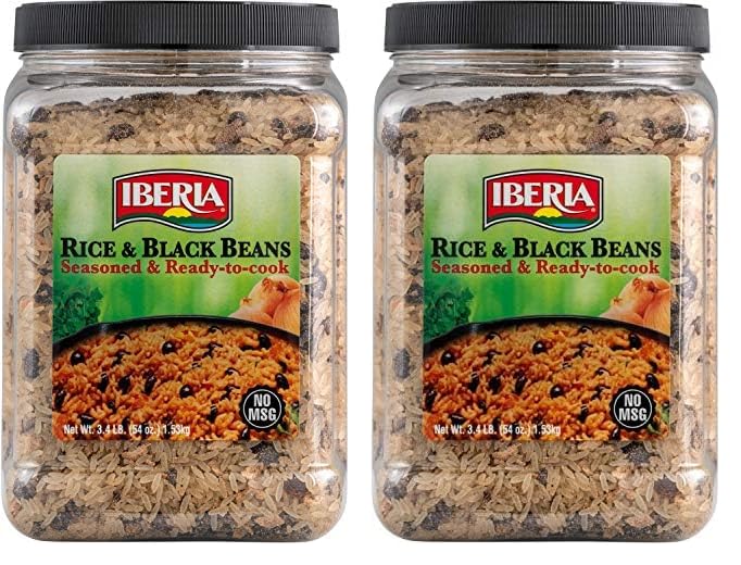 Amazon.com : Iberia Rice & Black Beans, 3.4 Lb, Completely Seasoned ...