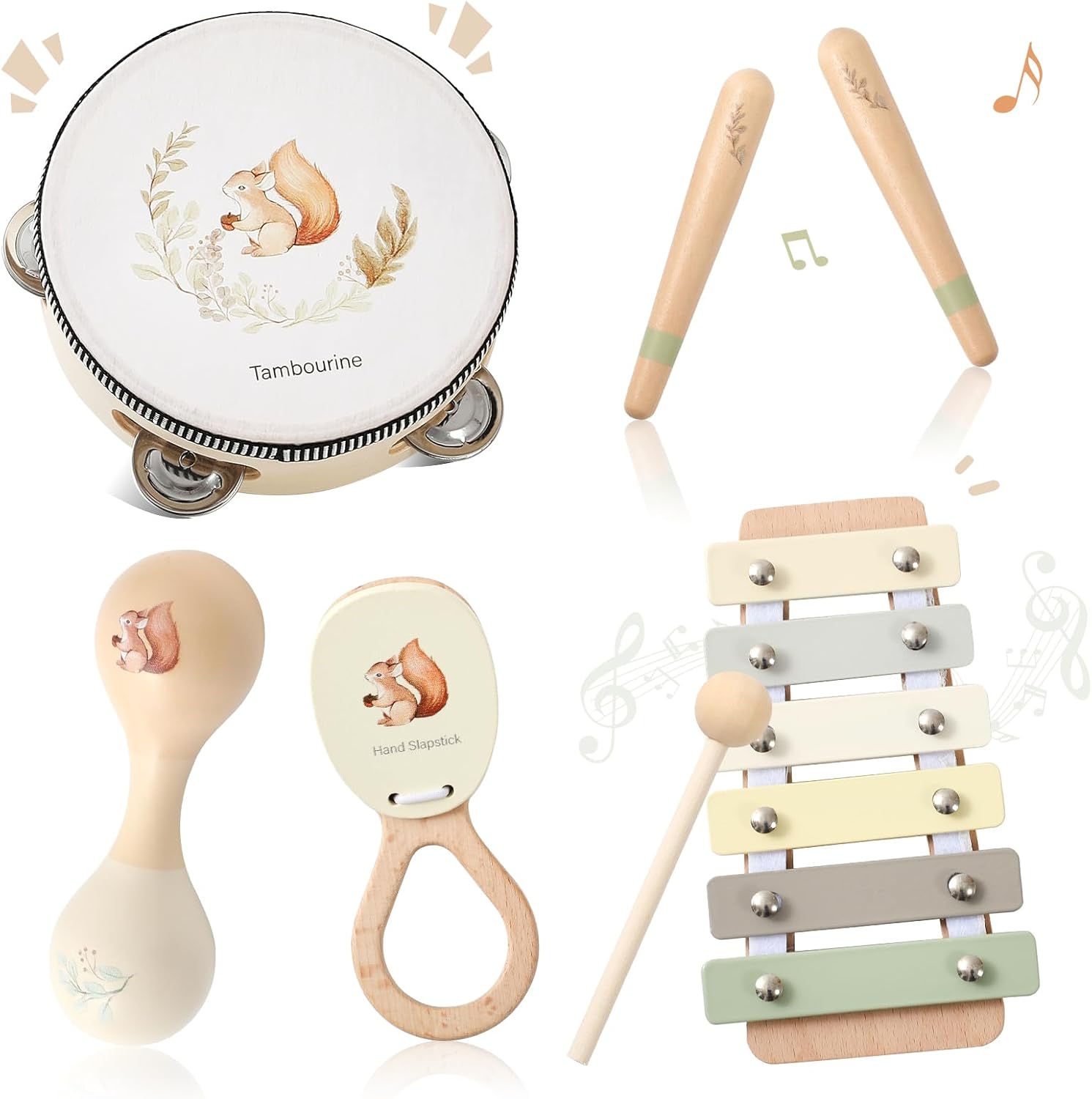 Amazon.com: Toddler Musical Instruments | Baby Musical Toys Wooden Toys ...