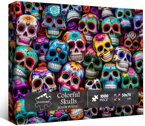 Amazon.com: Tucocoo Sugar Skull Woman Jigsaw Puzzle 1000 Pieces Puzzles ...