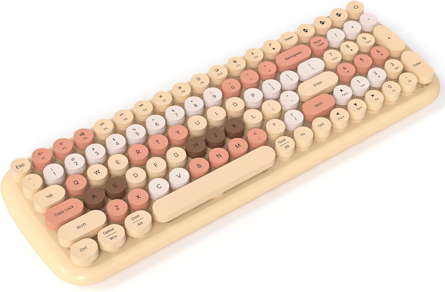 Amazon.com: KNOWSQT Bluetooth Keyboard - Milktea Colorful Multi Device ...