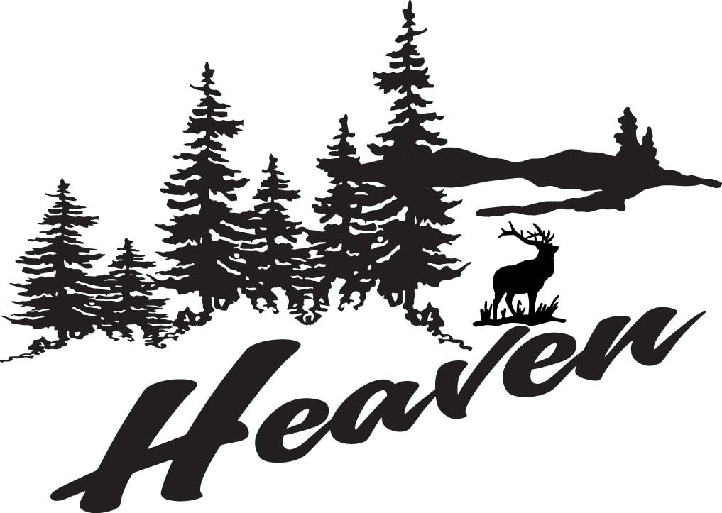 Amazon.com: Elk Heaven Sticker - 8" inch - White : Automotive