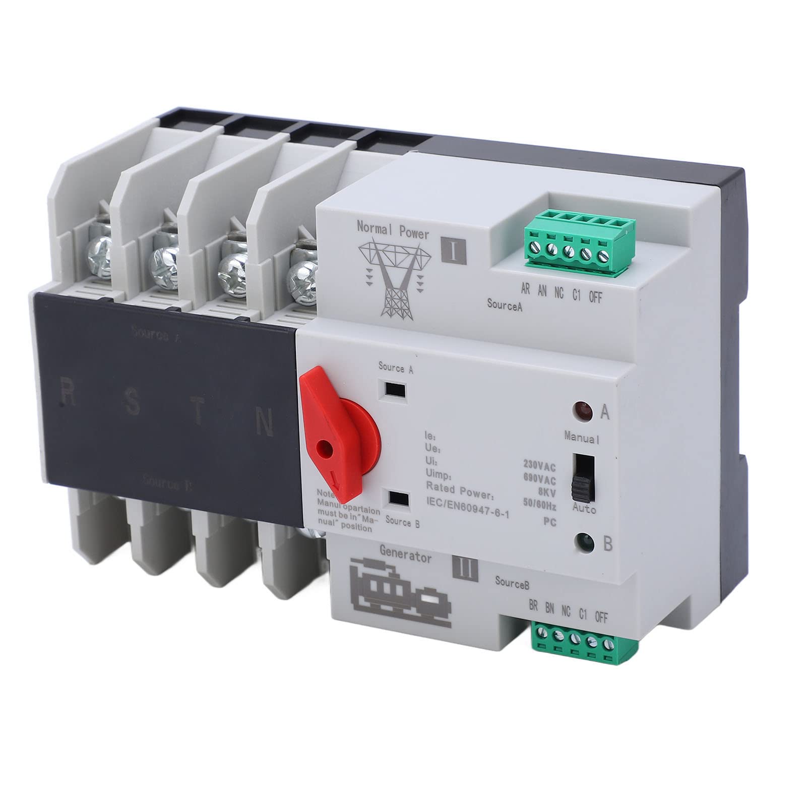 Buy Dual Power Changeover Switch, Automatic Transfer Switch Rail ing ...