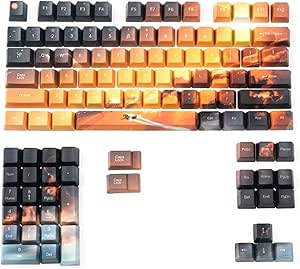 Amazon.com: Keycap Set 104 Keys Saturn Keycap Set OEM Profile PBT Five ...