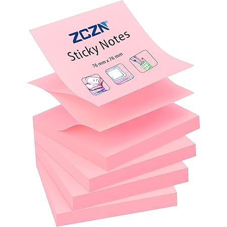 Sticky Notes 3x3 Self-Stick Notes Bright Colors Sticky Notes 4 Pads 100 ...