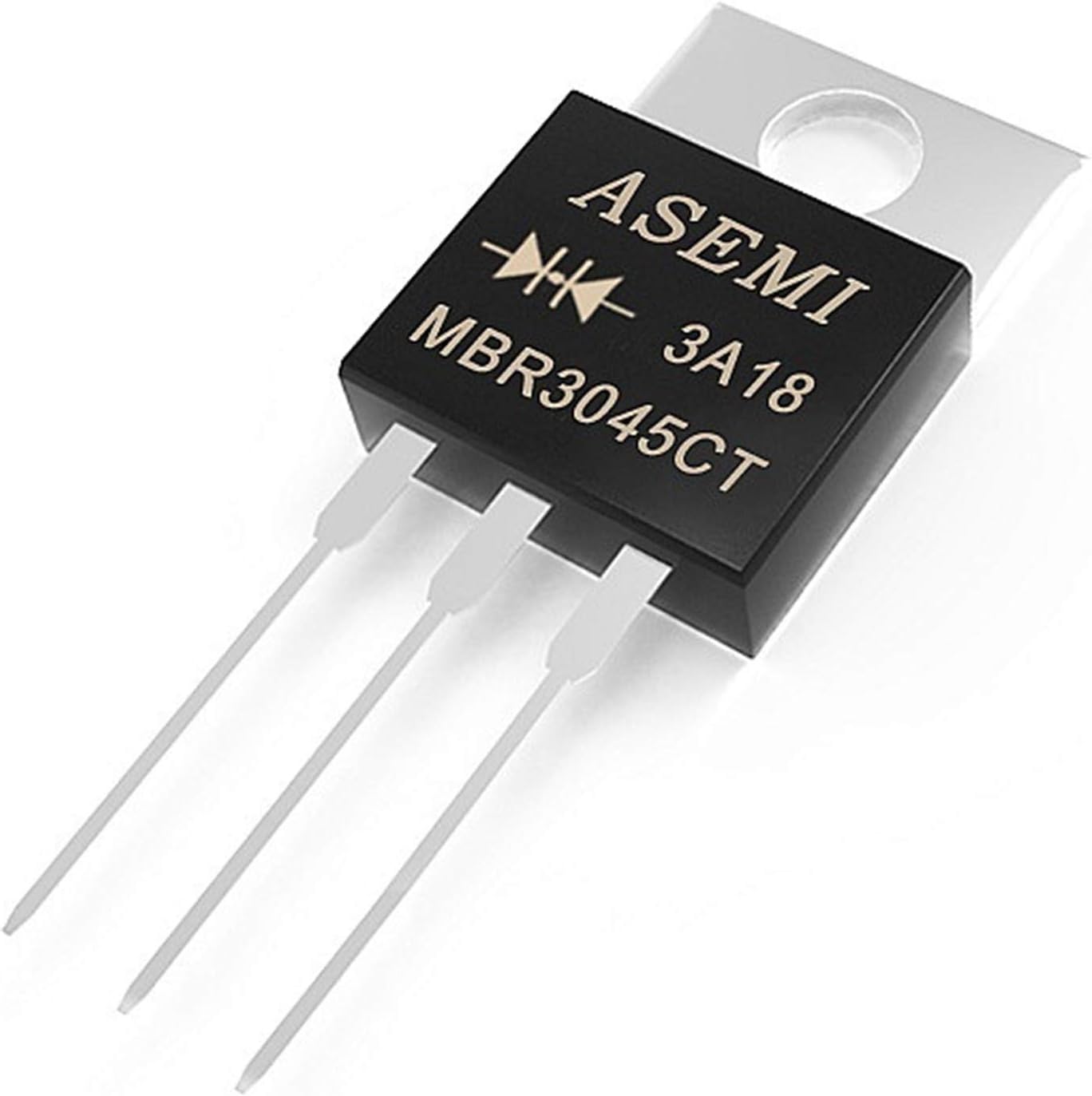 Amazon.co.jp: （10個入り）MBR3045CT ASEMI TO-220AB Mikronチップショットキーバリアダイオード ...