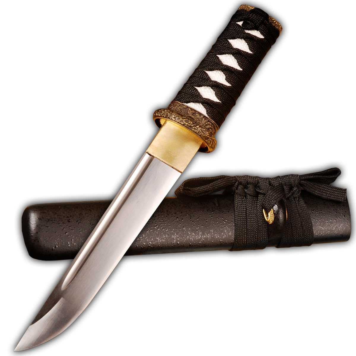 Amazon.com : 16'' Self-Defense Knife Japanese Samurai Tanto Short Sword ...