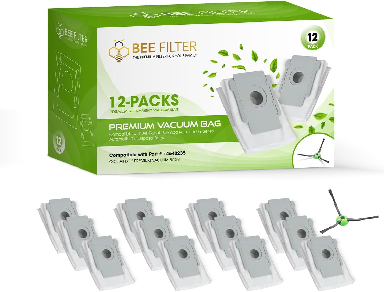 Amazon.com: 12 Pack Premium Roomba Vacuum Bags, Compatible with iRobot ...