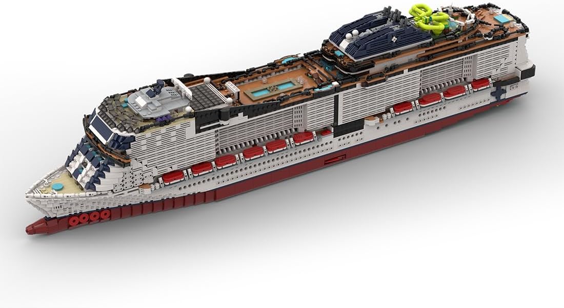 Amazon.com: WOWOBONTOY Cruise Ship Building Block Set, MOC MSC -fisrt ...