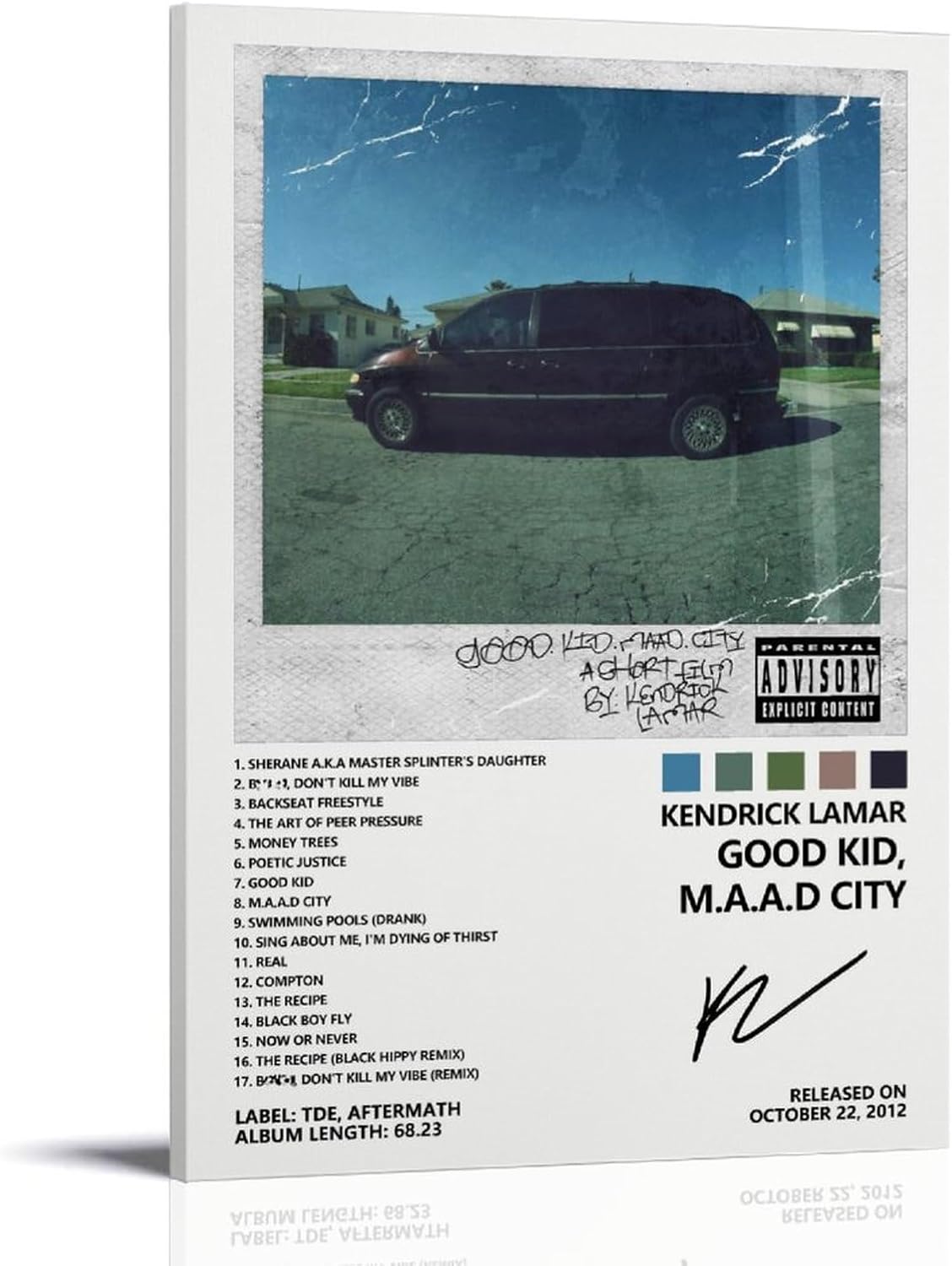 Amazon.com: Kendrick Poster Lamar Good Kid, M.A.A.D City Album Cover ...