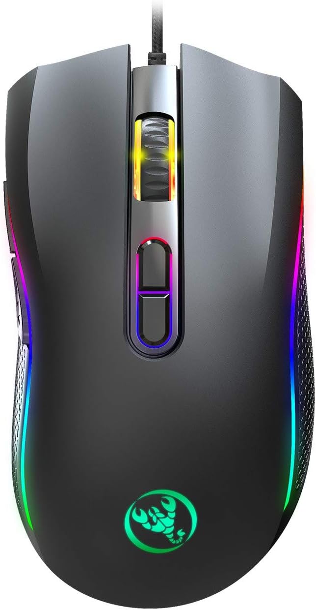 Amazon.com: USB Computer Mouse Wired, Light Up Mouse for Laptop with ...