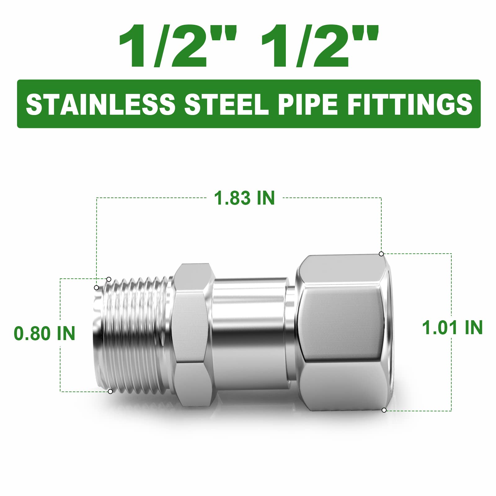 Snapklik.com : TAISHER 2PCS 304 Stainless Steel Flexible Movable Connector