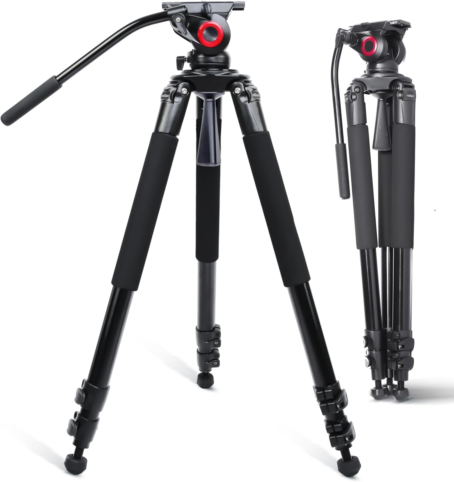 Amazon.com : miliboo Heavy Duty Video Tripod,Carbon Fiber Tripod for ...