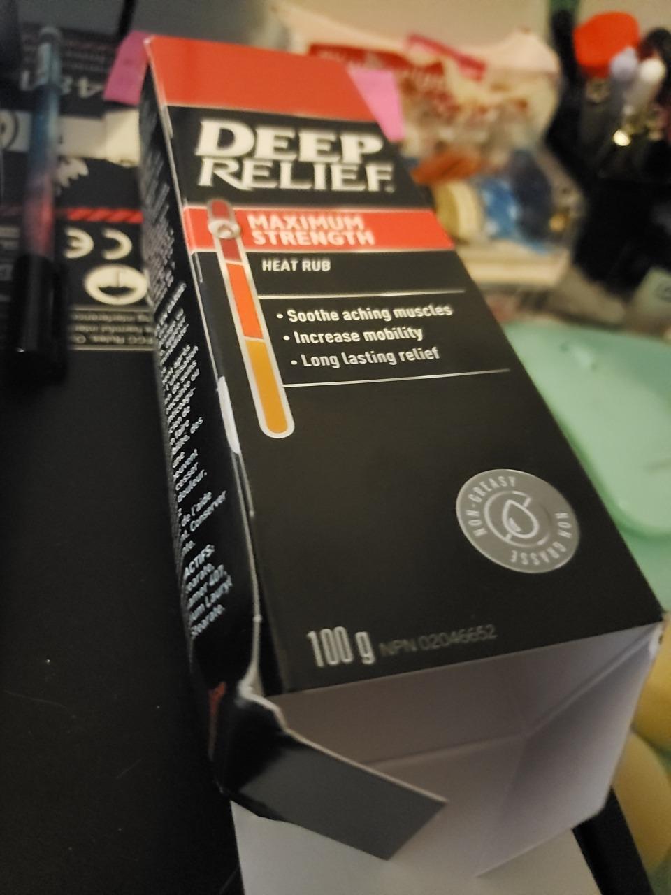 Deep Relief Maximum Strength Heat Pain Relief Rub, Relieve Sore Muscles ...