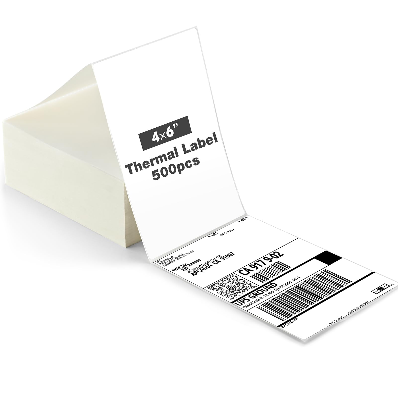 Snapklik.com : BPXX 4" X 6" Direct Thermal Labels, 500 Fanfold Shipping ...